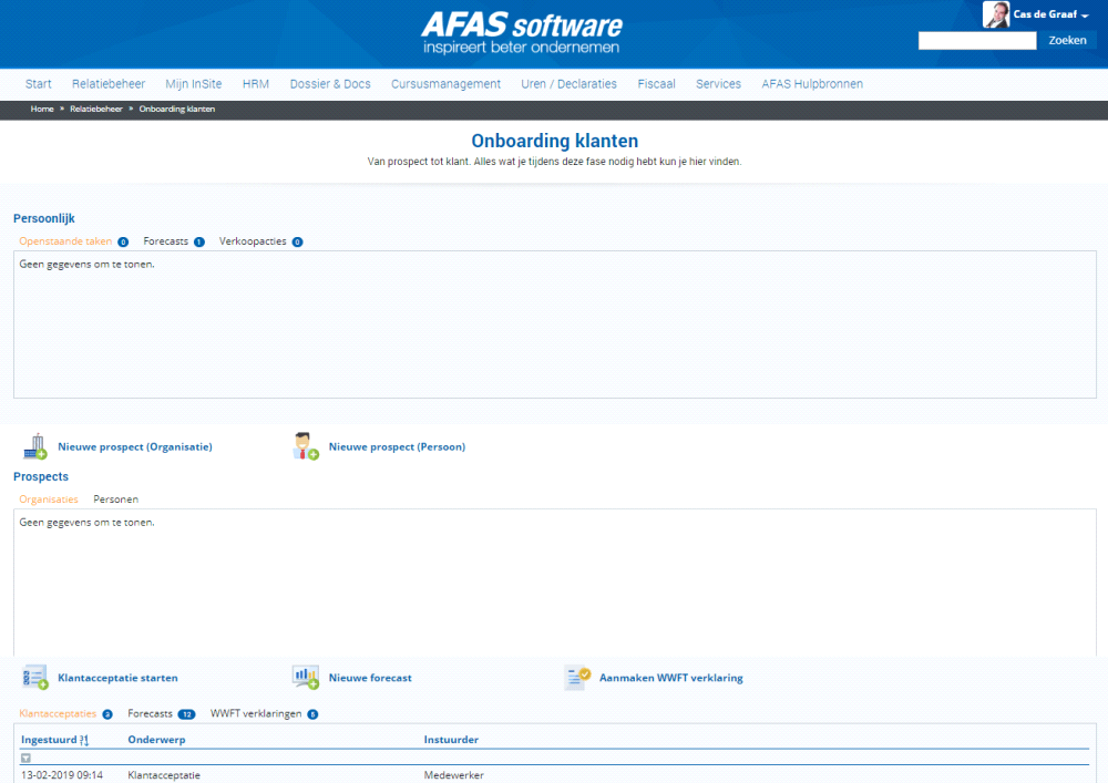 Klantacceptatie - AFAS Klantportal