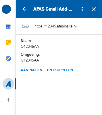 Gmail plugin - AFAS Klantportal